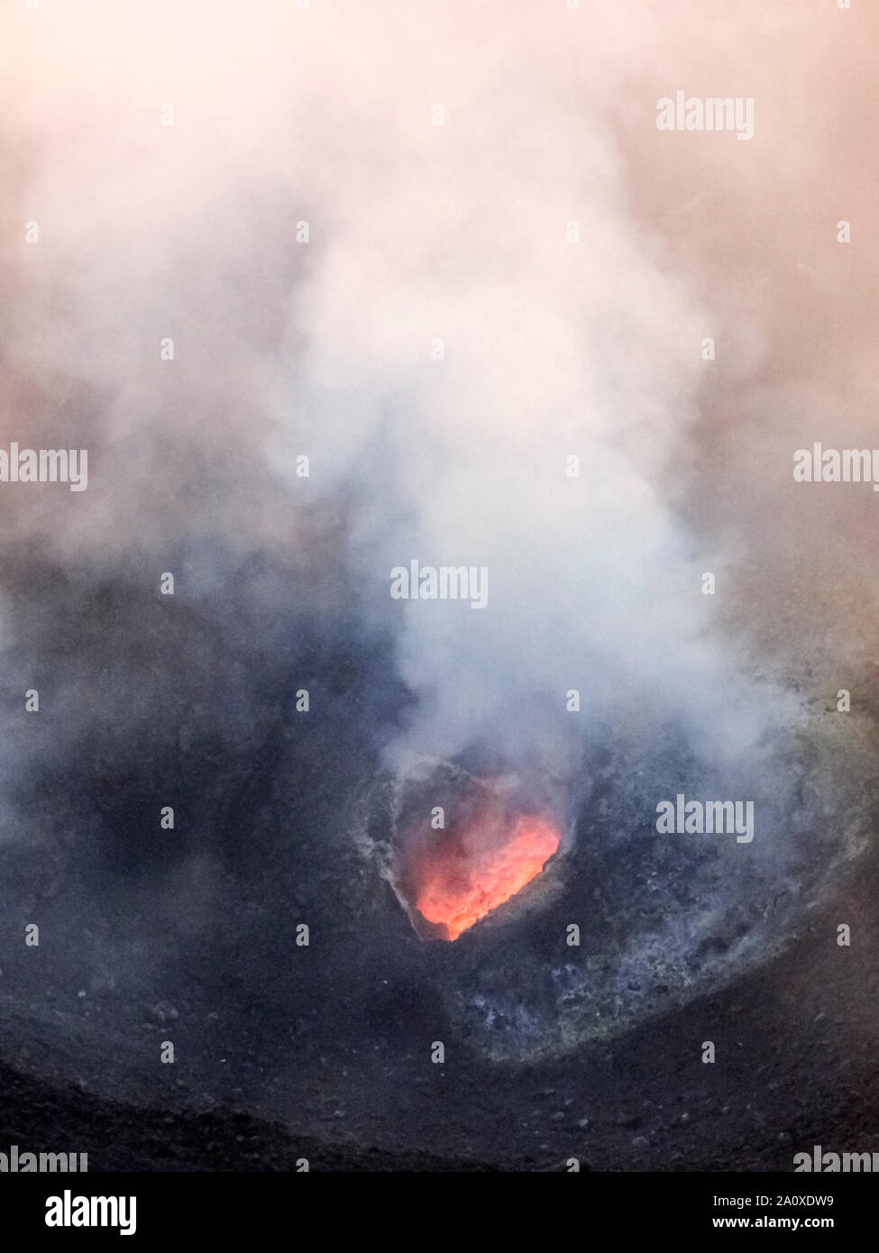 Stromboli volcano with cloud formation hi-res stock photography and ...