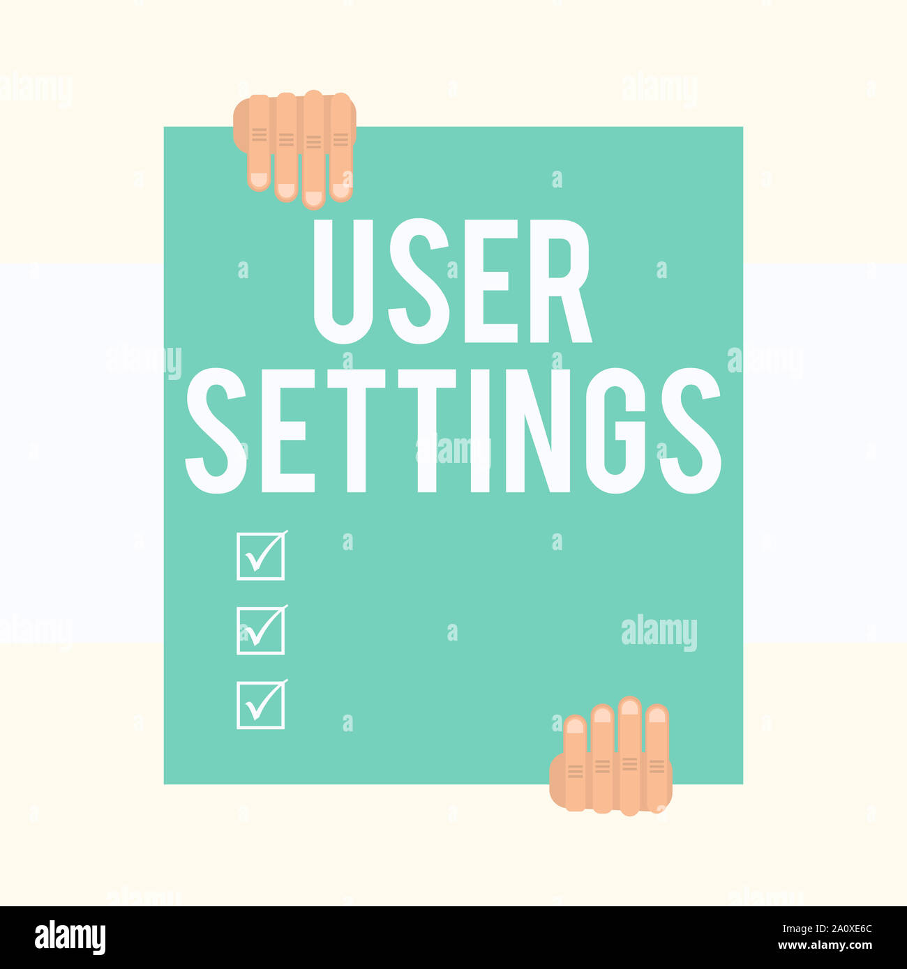 Writing Note Showing User Settings Business Concept For Configuration Of Appearance Operating