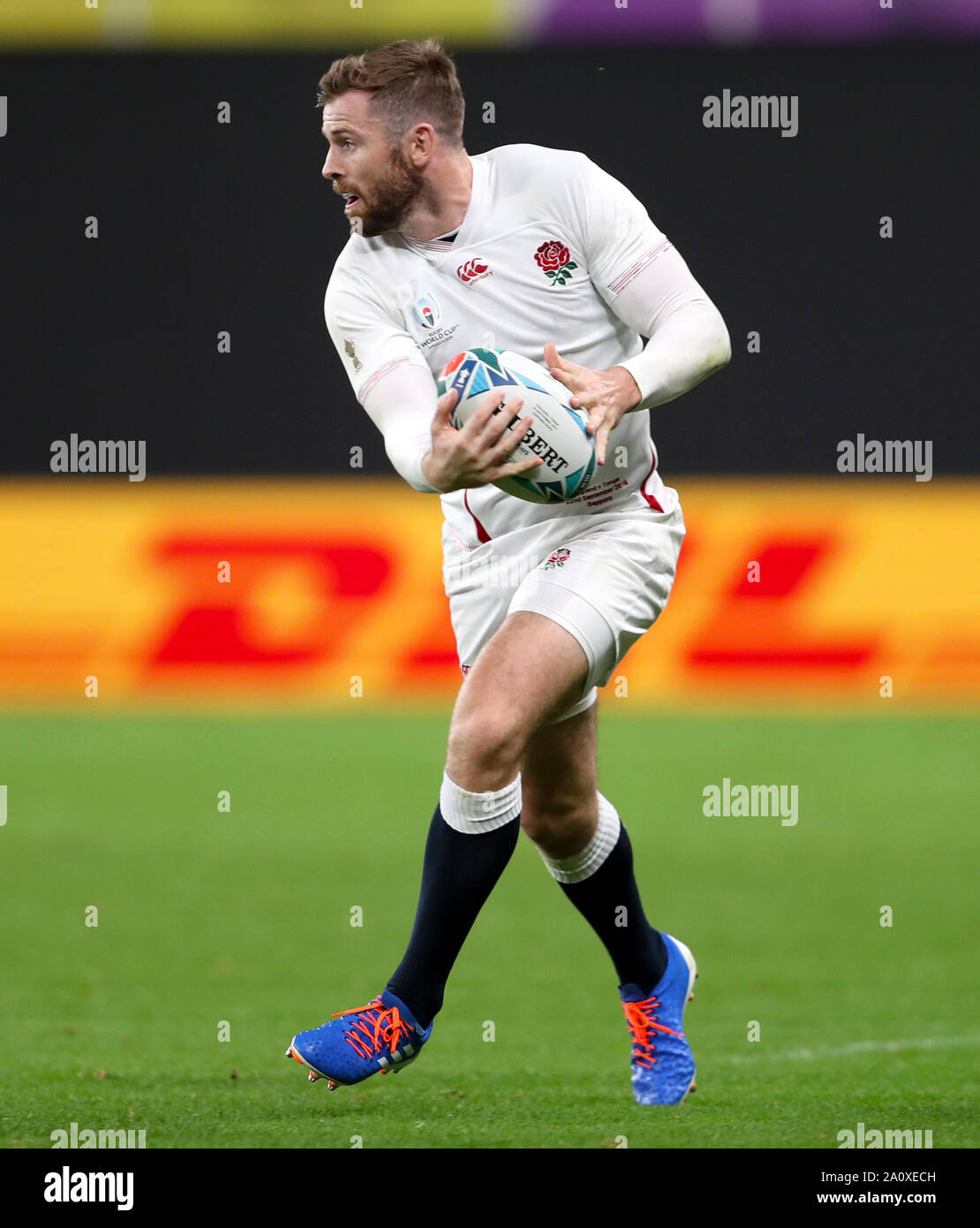 England's Elliot Daly during the 2019 Rugby World Cup Pool C match at ...