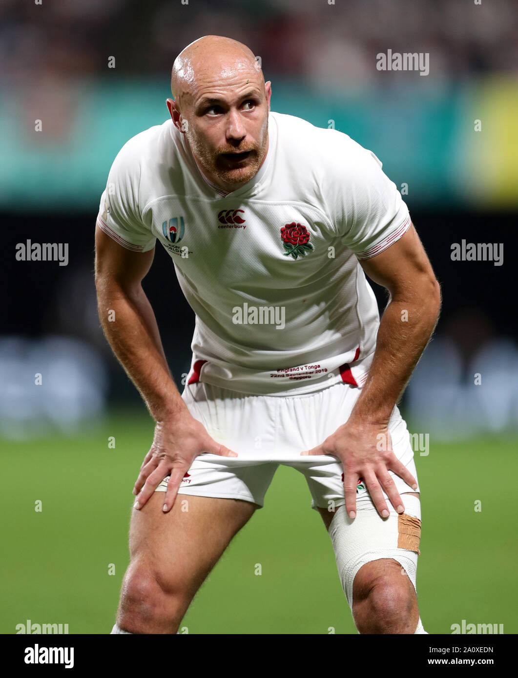 England's Willi Heinz during the 2019 Rugby World Cup Pool C match at ...