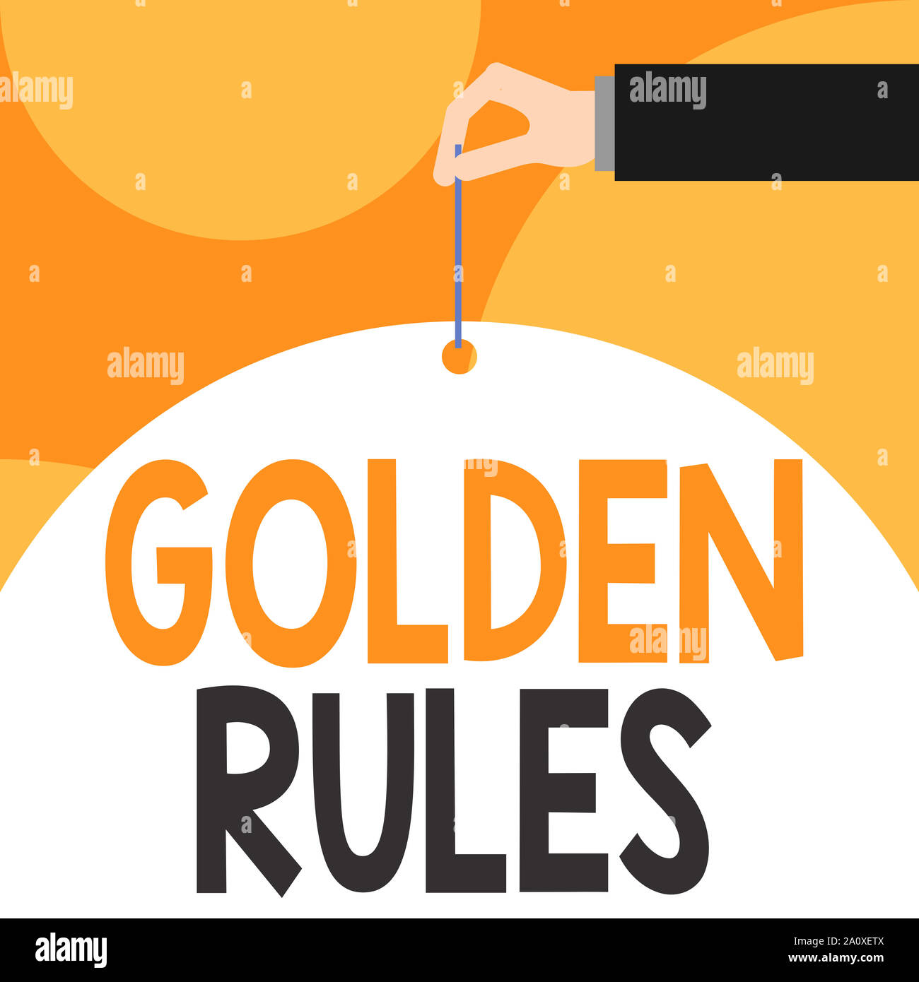 Text sign showing Golden Rules. Business photo showcasing Basic ...