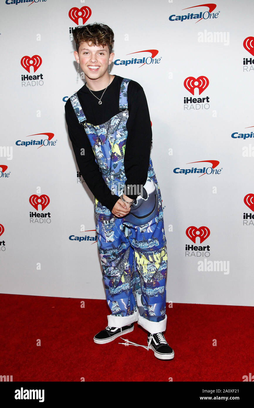 Jacob Sartorius arrives for the iHeartRadio Music Festival at the T ...