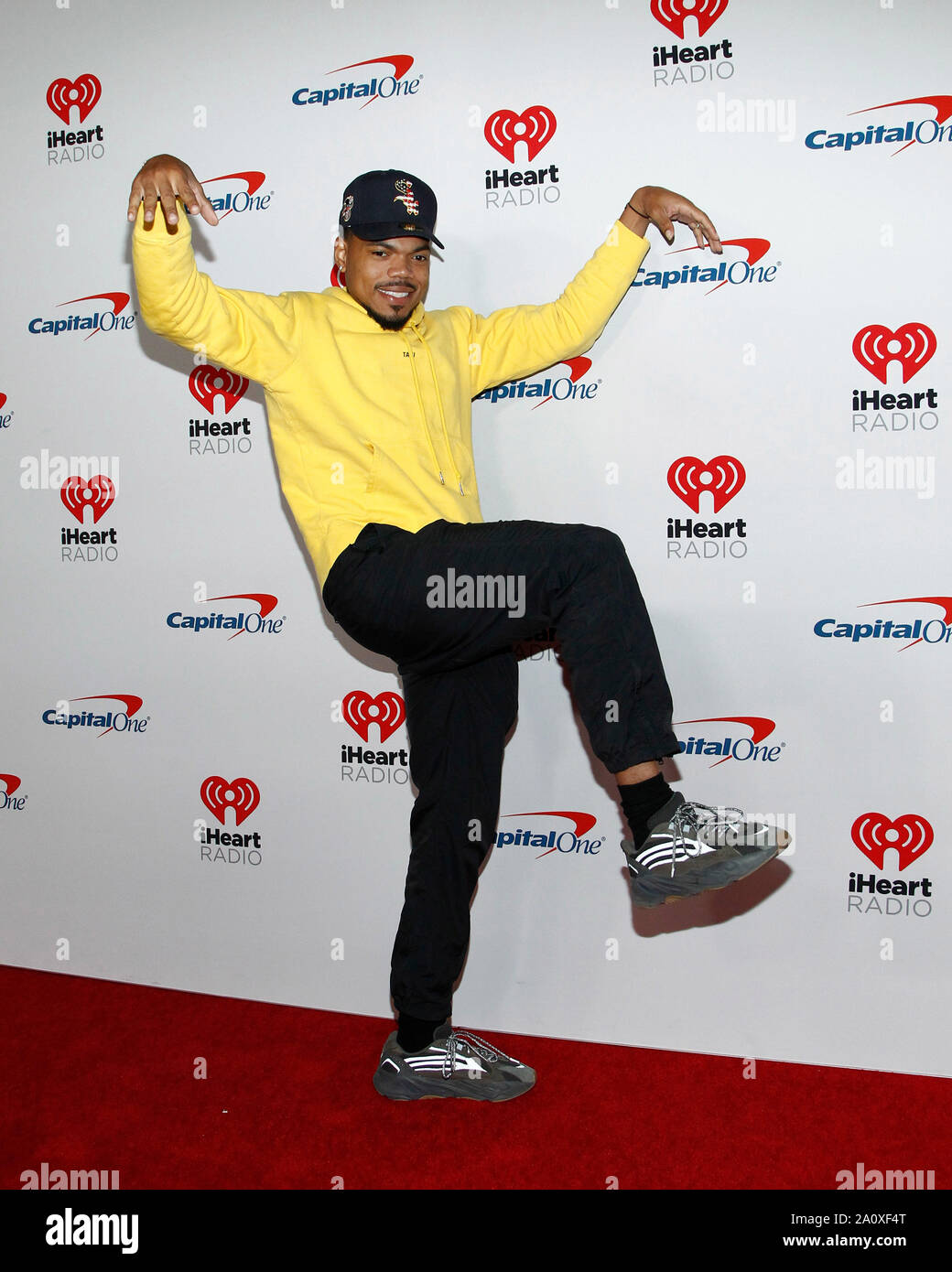 Chance the Rapper arrives for the iHeartRadio Music Festival at the T ...