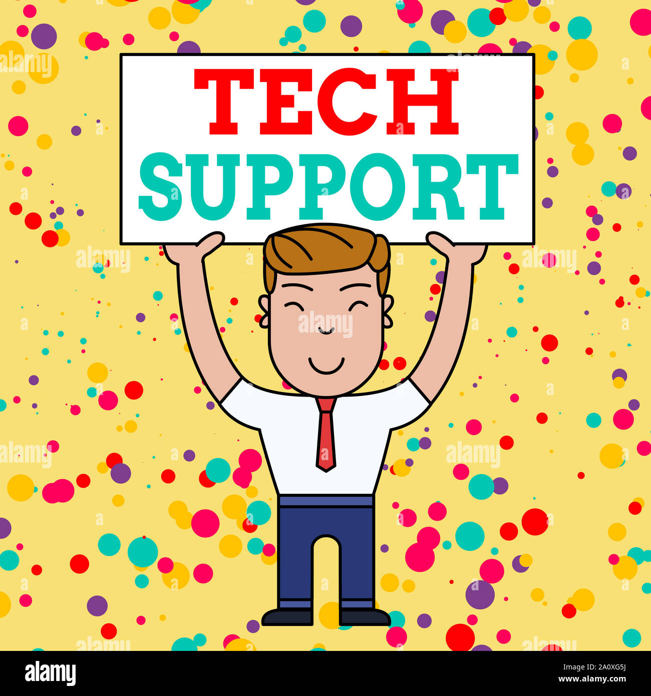 Writing note showing Tech Support. Business concept for Assisting ...