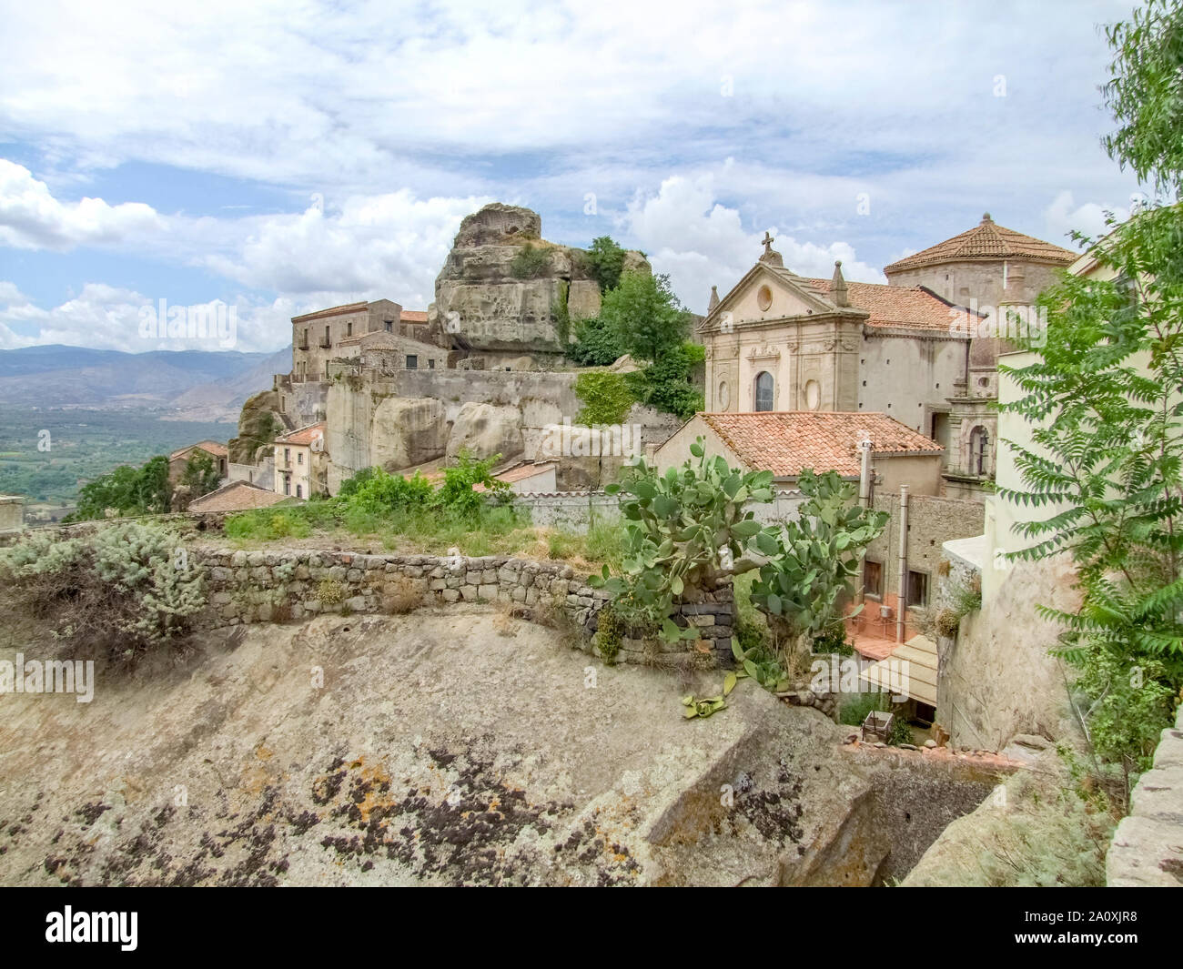 scenery at a comune in Sicily named Castiglione di Sicilia Stock Photo ...