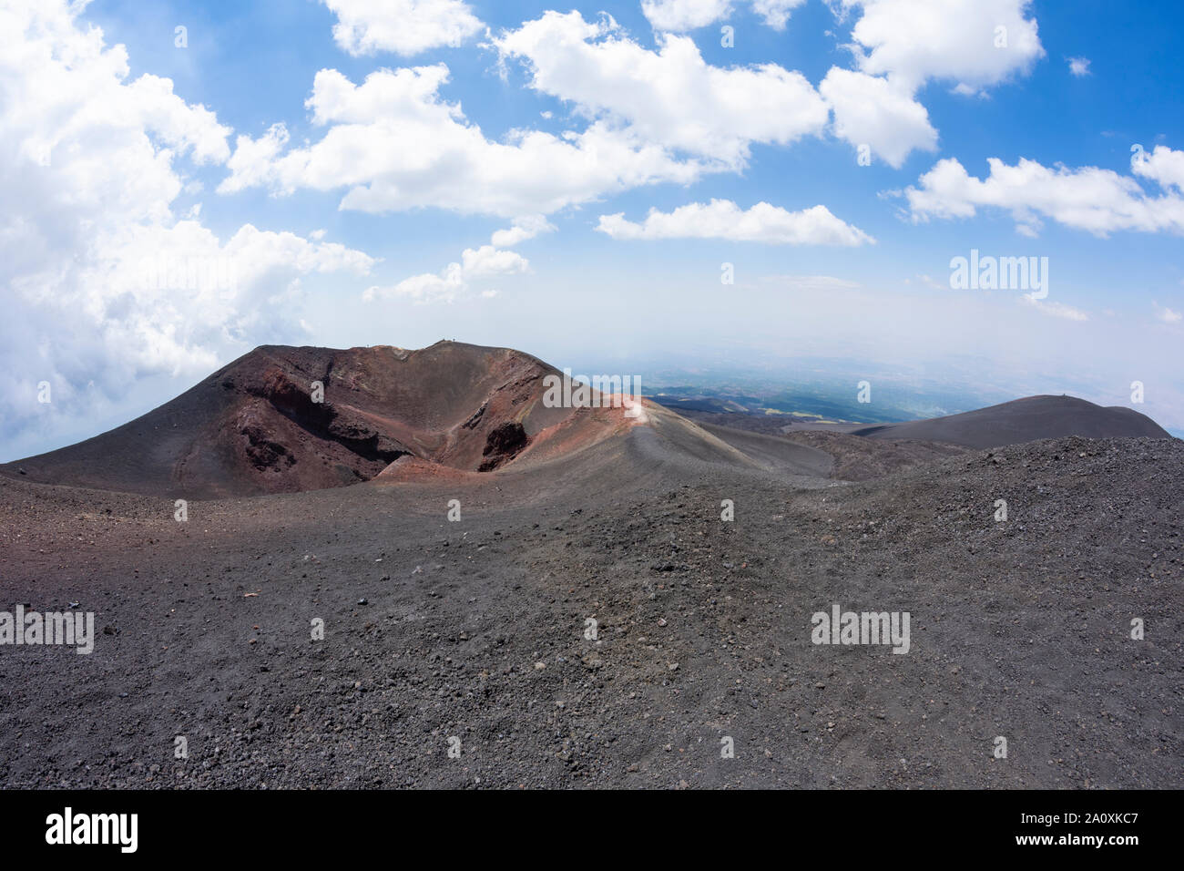 Summit craters of Etna volcano Stock Photo - Alamy
