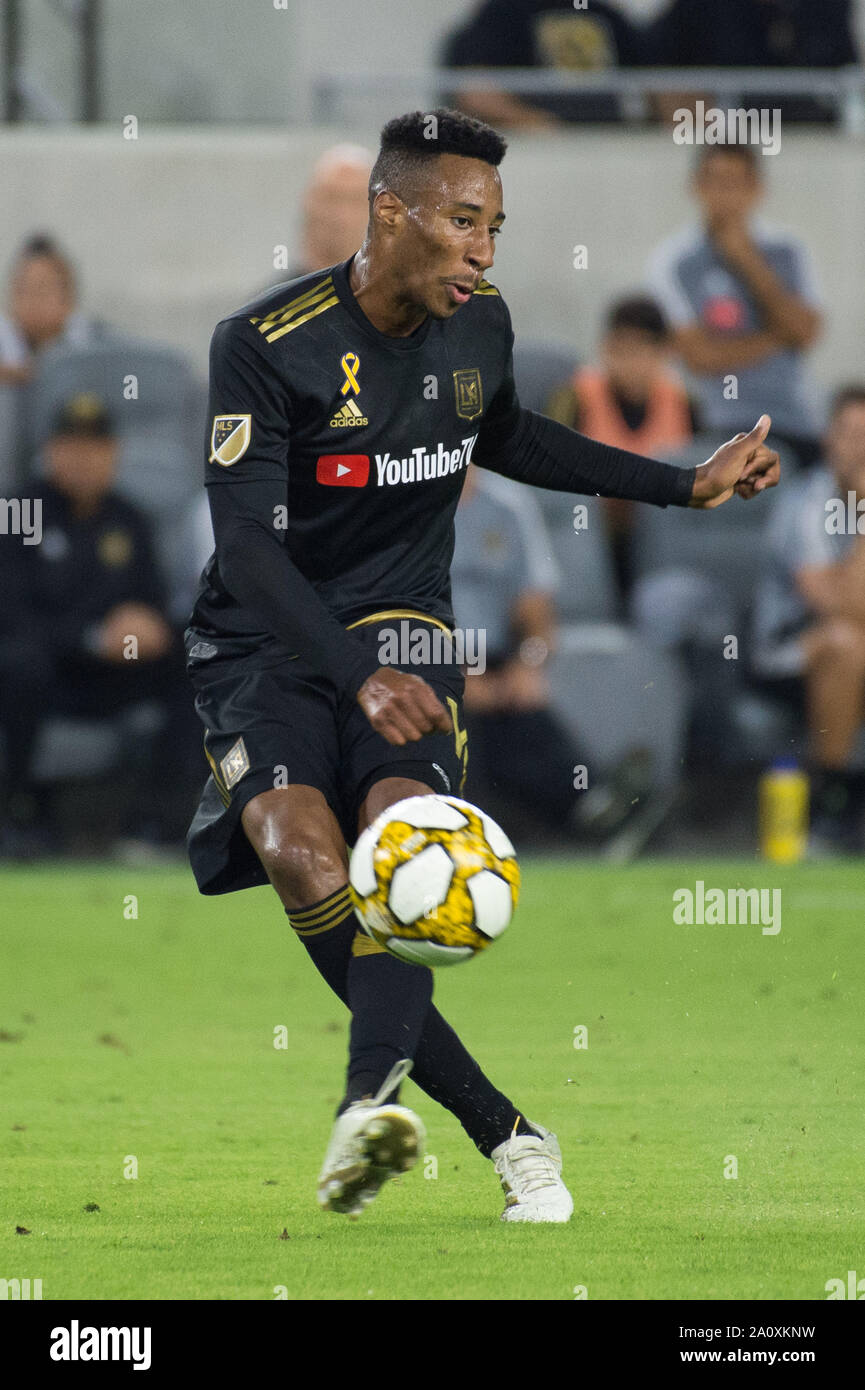 LAFC midfielder Mark-Anthony Kaye (14) in action during an MLS soccer ...