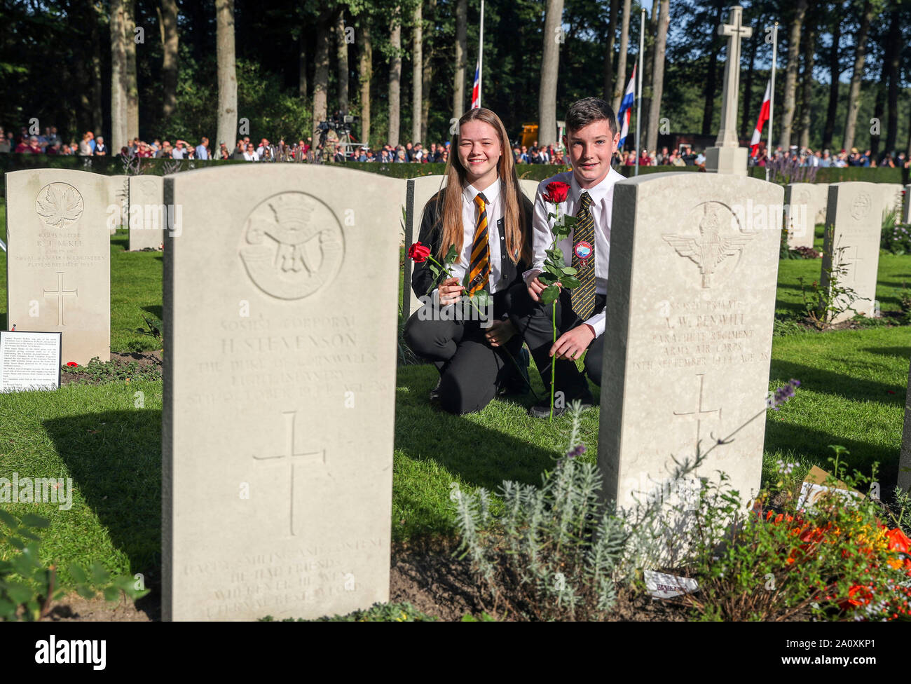 Katy Morrision and Ben Latimer at the Memorial Service at the CWGC ...