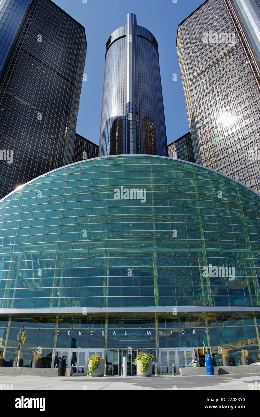 General Motors Headquarters in Downtown Detroit, August, 2019 Stock ...