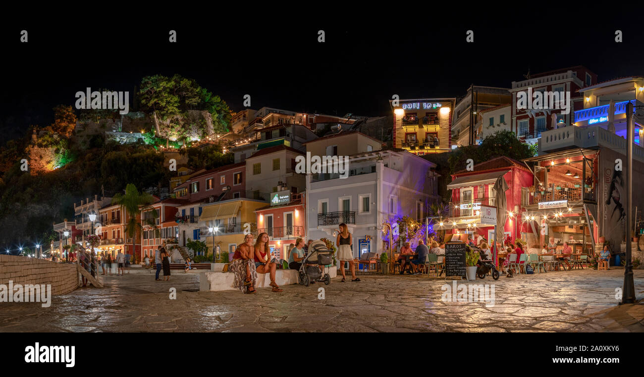 Parga town at night hi-res stock photography and images - Alamy