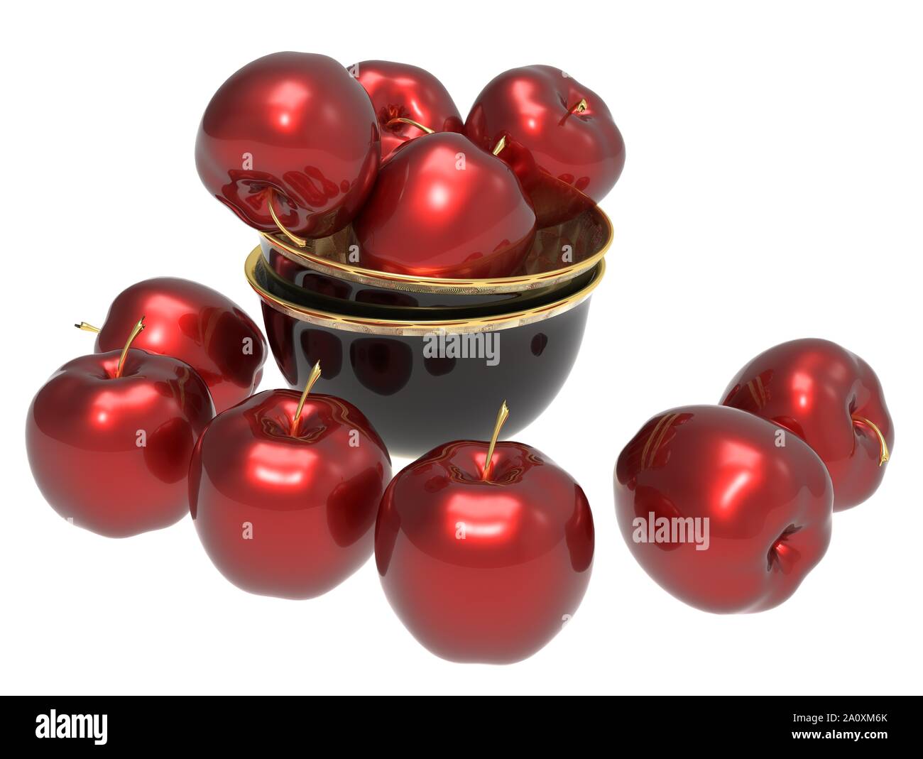 Apples in pot Cut Out Stock Images & Pictures - Alamy