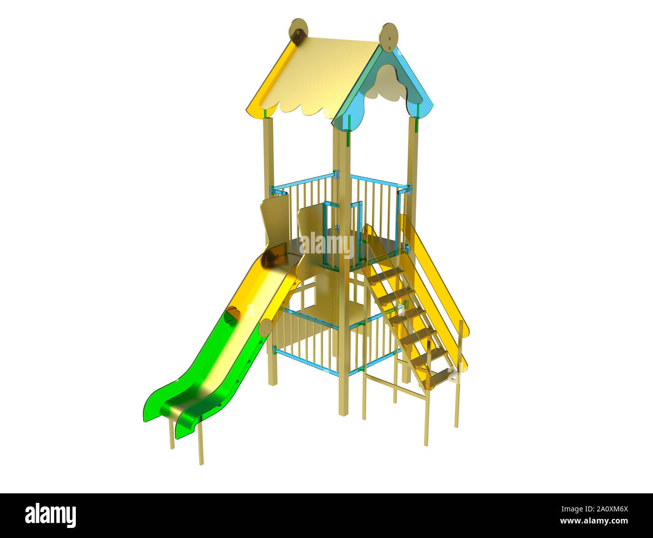 Colorful kids slide Cut Out Stock Images & Pictures - Alamy