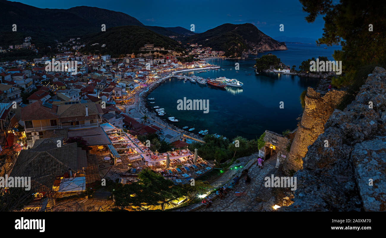 Parga town at night hi-res stock photography and images - Alamy