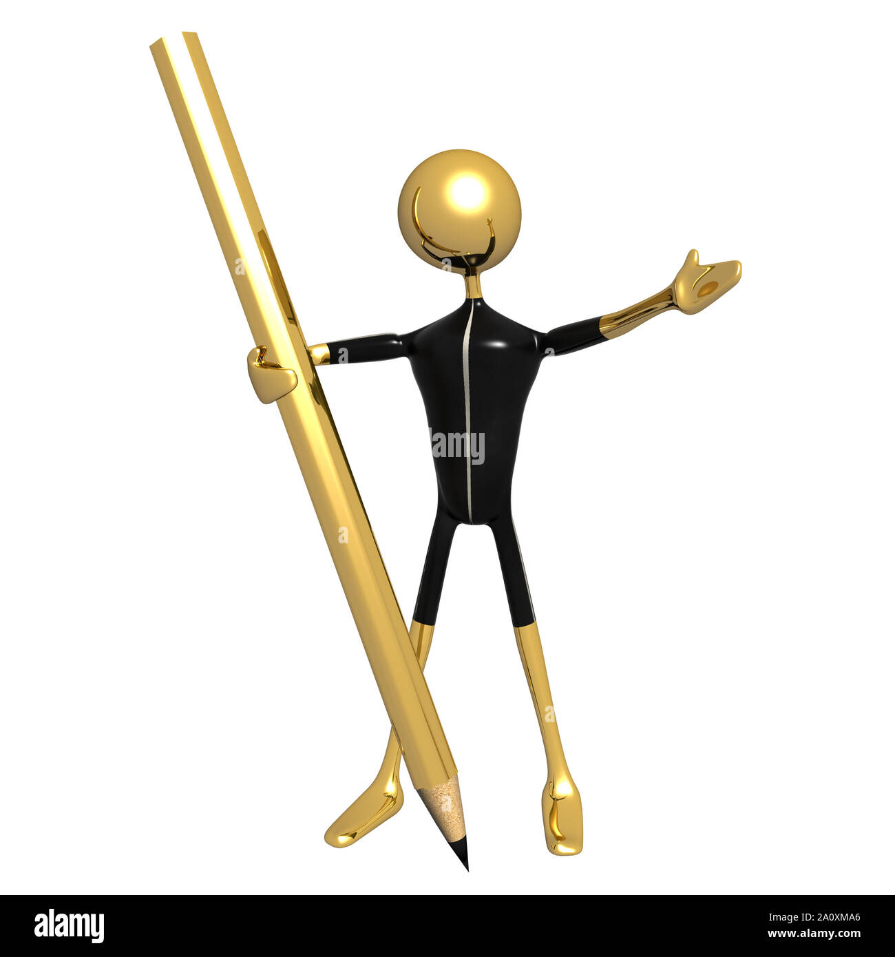 Gold pencil hi-res stock photography and images - Alamy