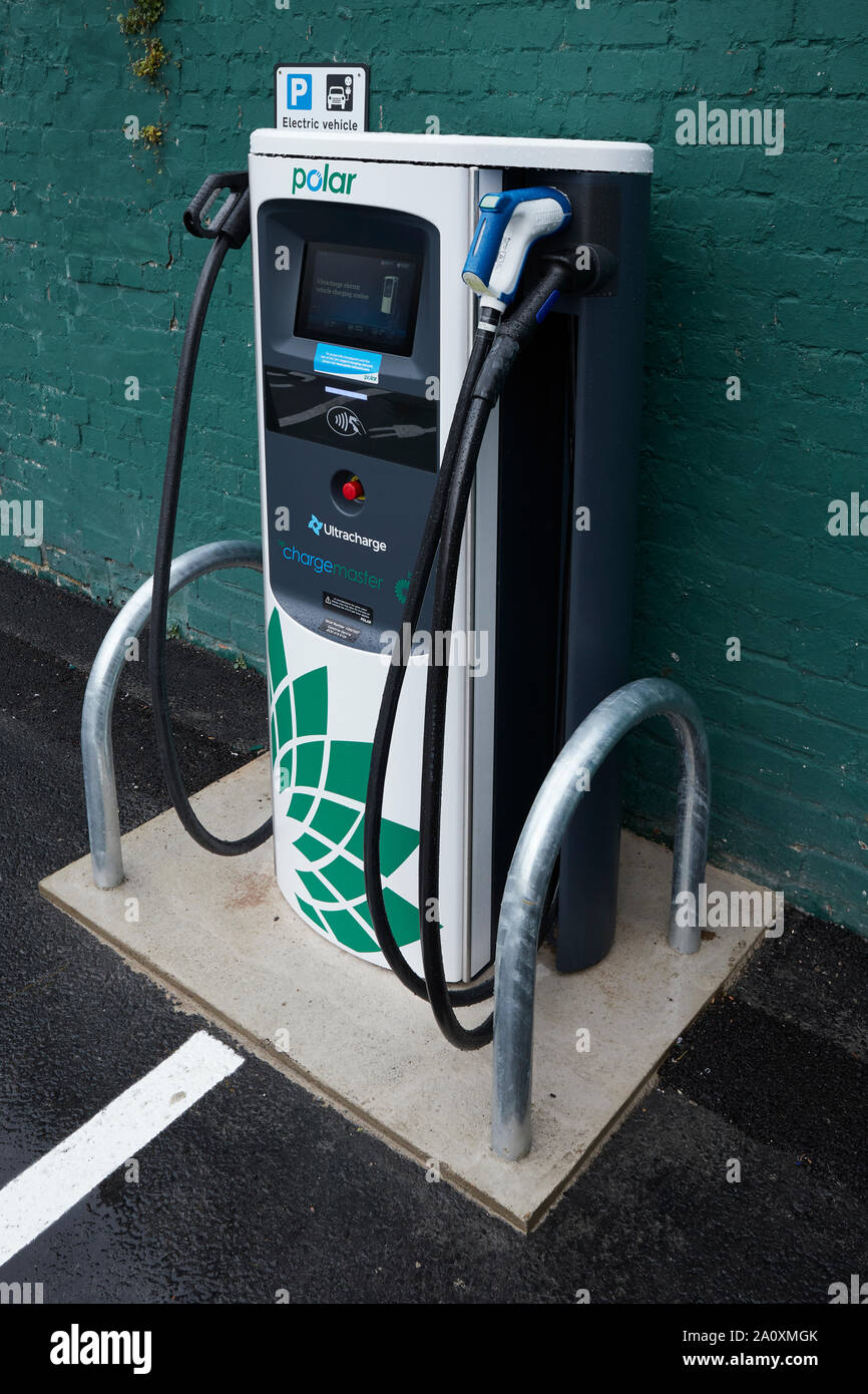 Electric Car Charging Point UK Stock Photo - Alamy
