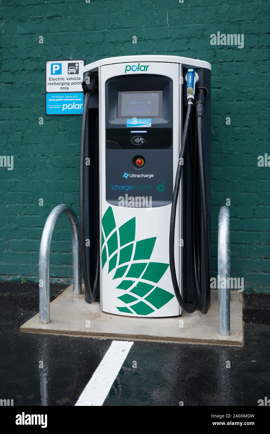 Electric Car Charging Point UK Stock Photo - Alamy