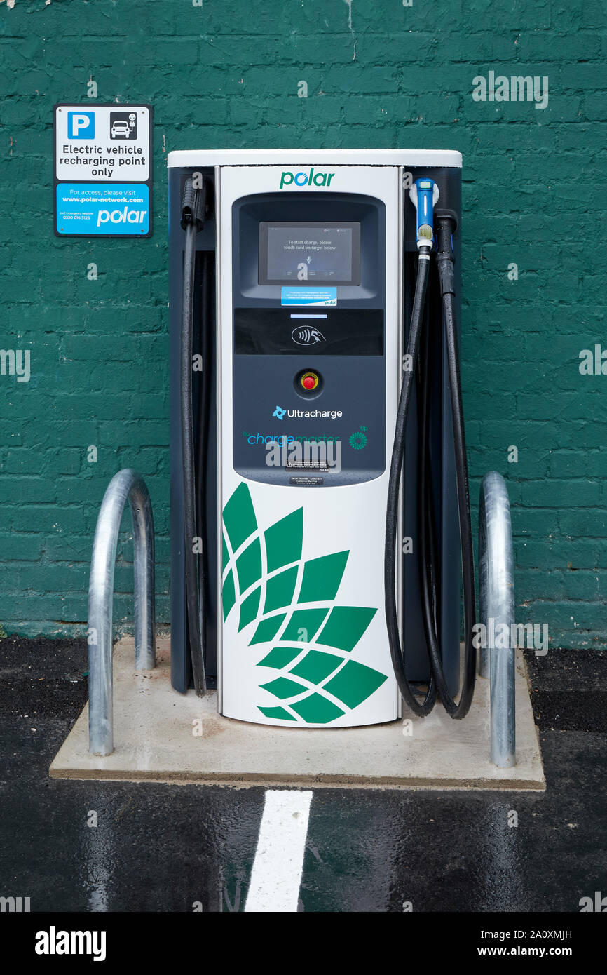 Electric Car Charging Point UK Stock Photo - Alamy