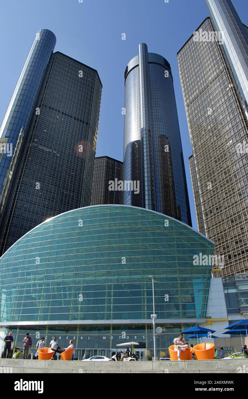 General Motors Headquarters in Downtown Detroit, August, 2019 Stock ...