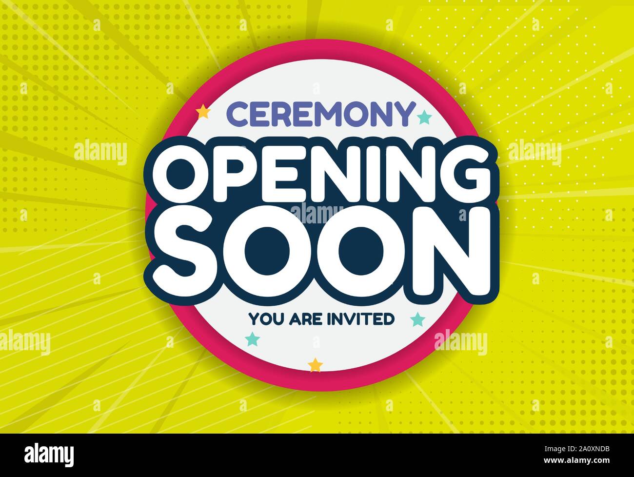 Opening Soon Invitation Card. Vector Illustration Stock Vector Image ...