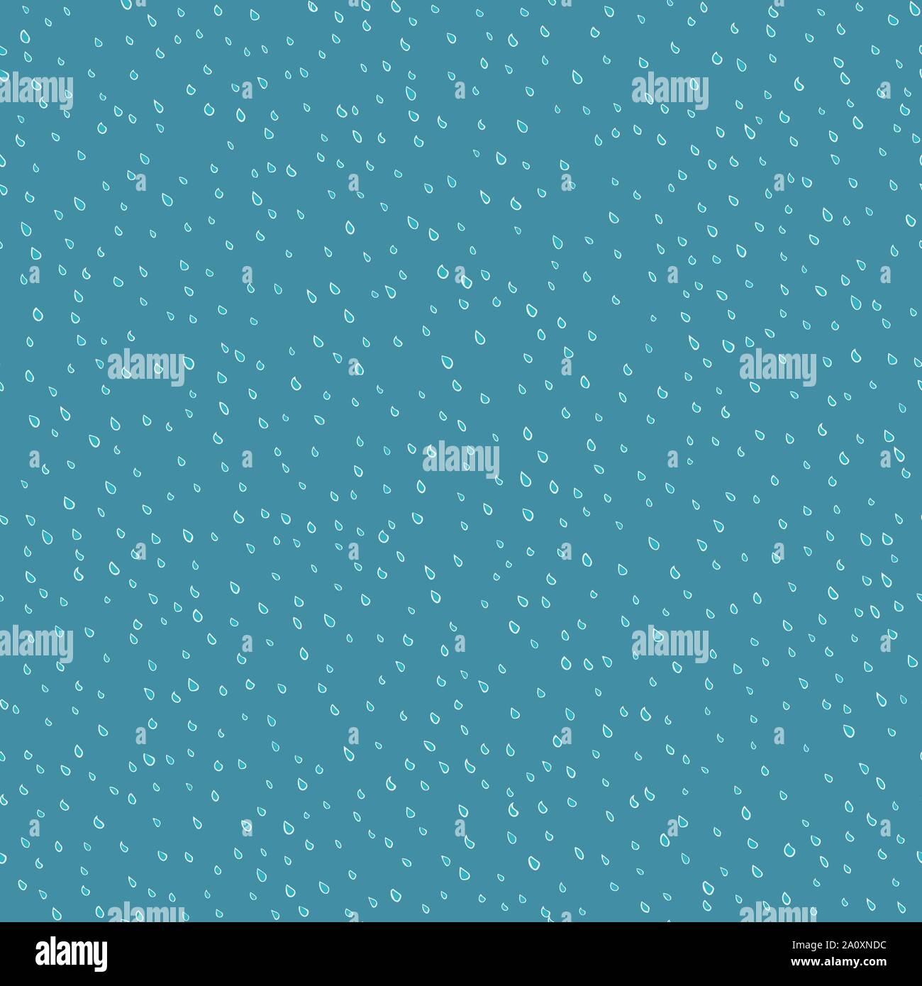 Seamless pattern of raindrops hand drawn in cartoon style. Vector ...