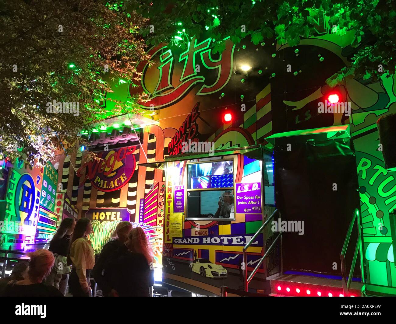 Fairground funhouse in Churr Stock Photo - Alamy