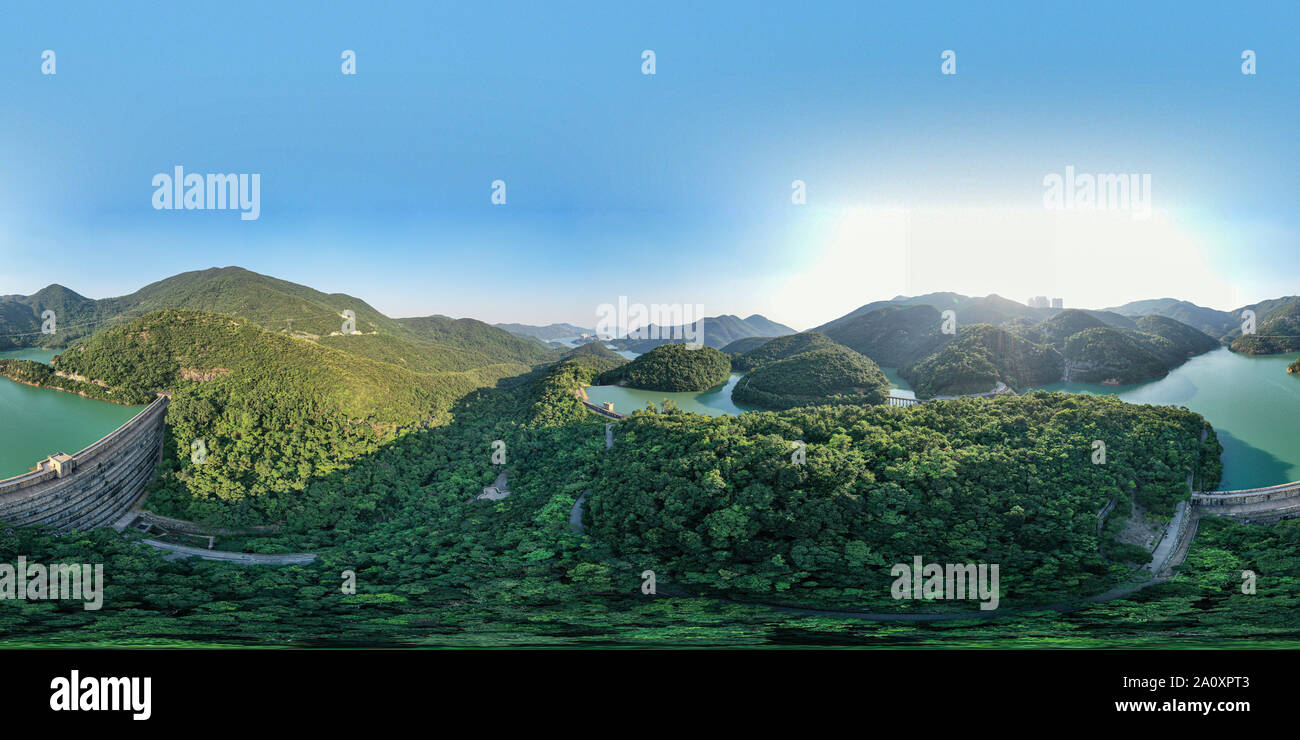 Aerial view of Reservoir Landscape Stock Photo - Alamy