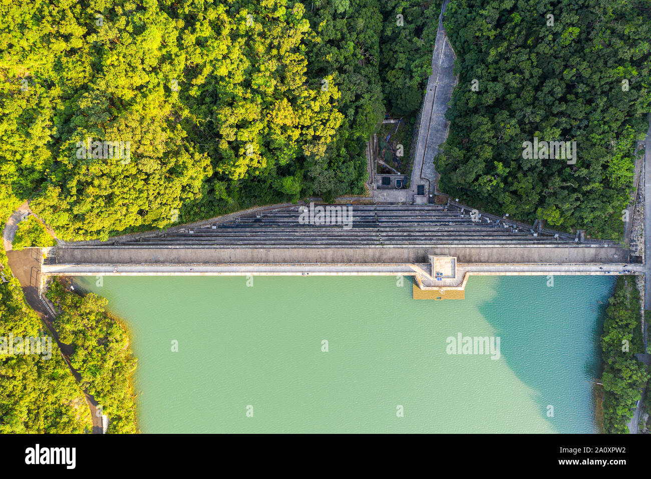Aerial view of Reservoir Landscape Stock Photo - Alamy