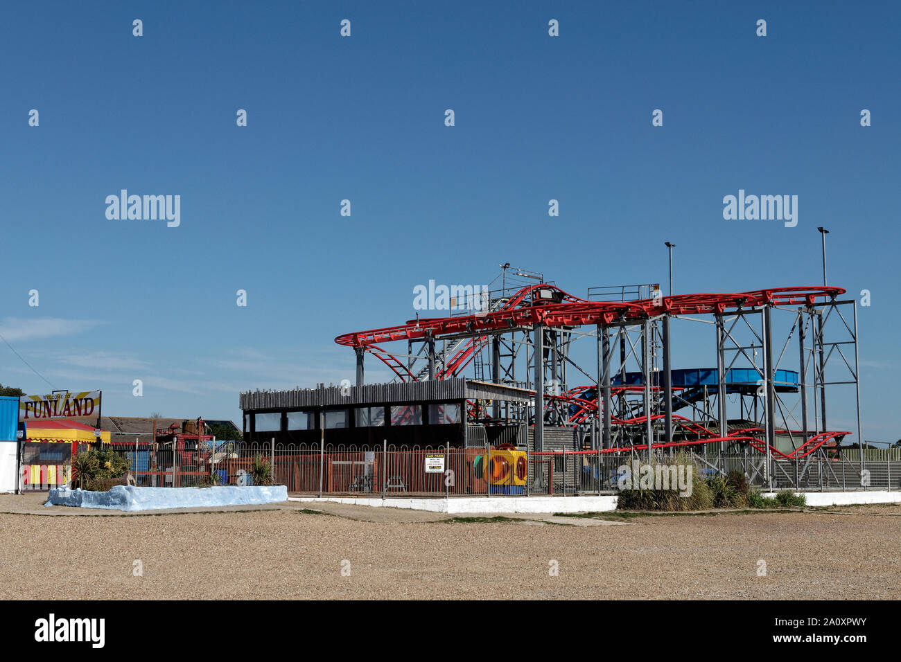 Funland rollercoaster hi-res stock photography and images - Alamy