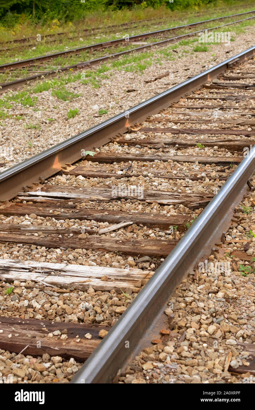 A section of railway track in Northern Ontario, Canada Stock Photo - Alamy