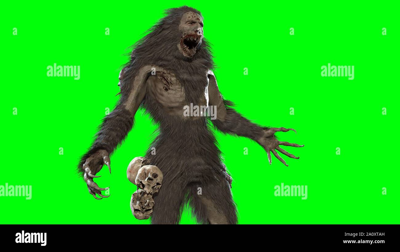 Wendigo mythical monster 3d render Stock Photo - Alamy