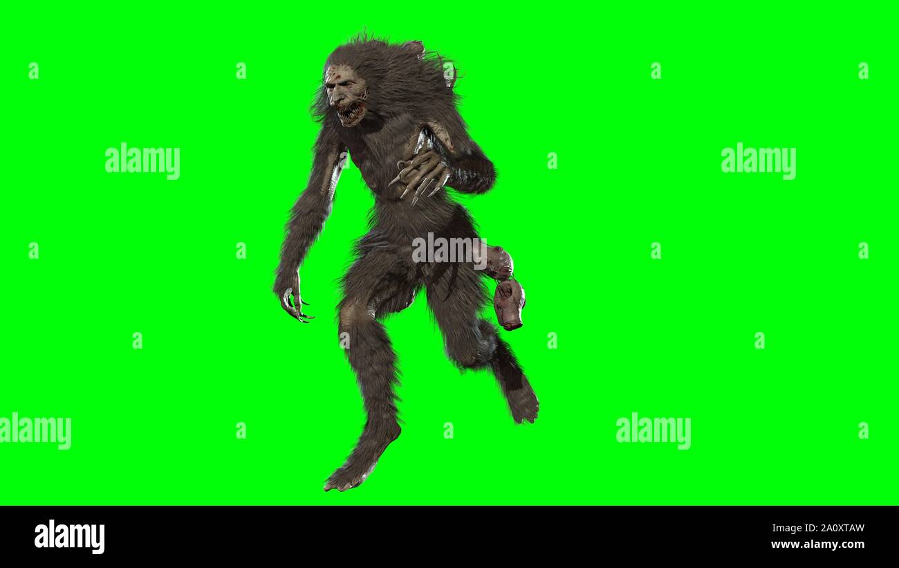 Wendigo mythical monster 3d render Stock Photo - Alamy