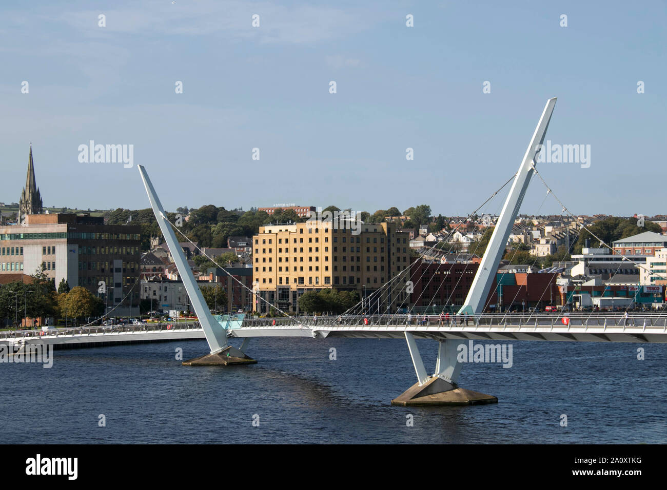 Peace Bridge Derry Stock Photo - Alamy