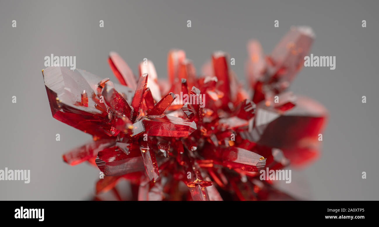 Red crystal. Natural mineral Stock Photo - Alamy