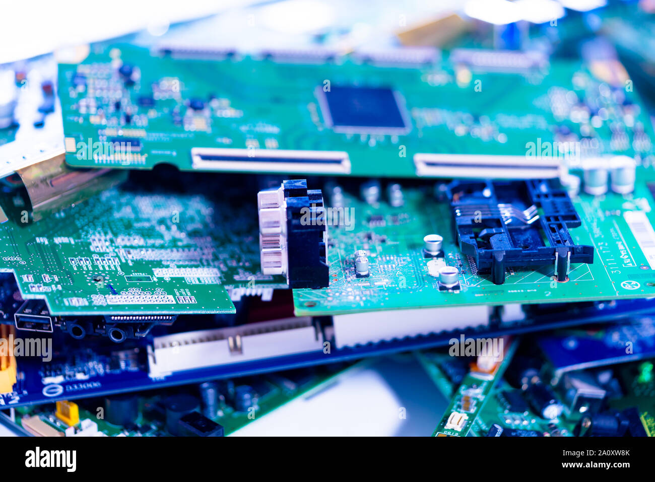 Electronic devices waste ready for recycling Stock Photo - Alamy