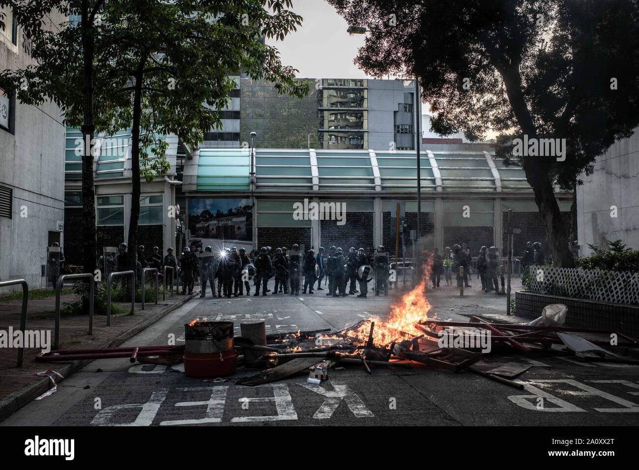 Burning barricade hi-res stock photography and images - Alamy