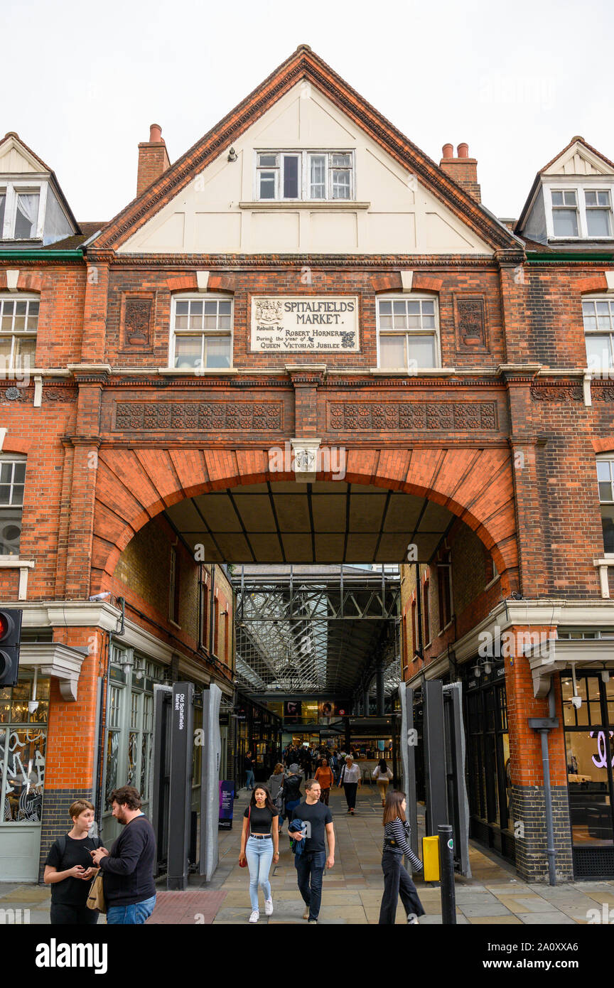 London, United Kingdom - September 22, 2019: Old Spitalfields Market ...