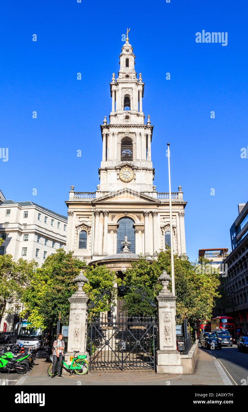 St Mary le Strand, a Church of England church at the eastern end of the ...