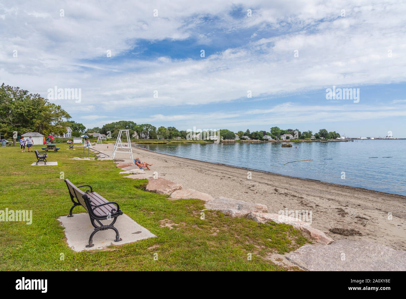 North Kingstown Wickford Rhode Island Town Beach USA Stock Photo - Alamy