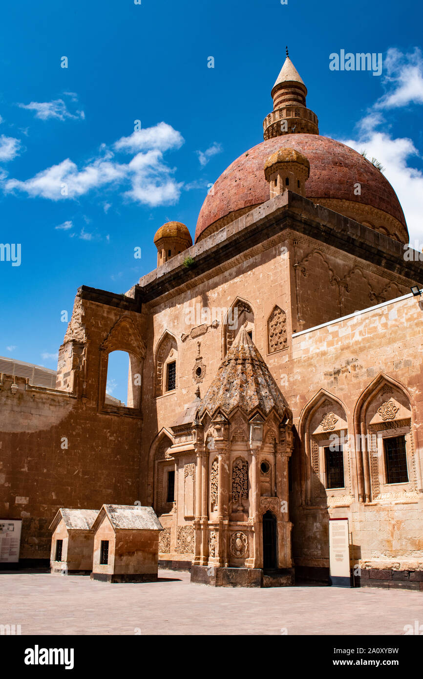 Dogubayazıt, Turkey, Middle East: the main dome and the minaret of the ...