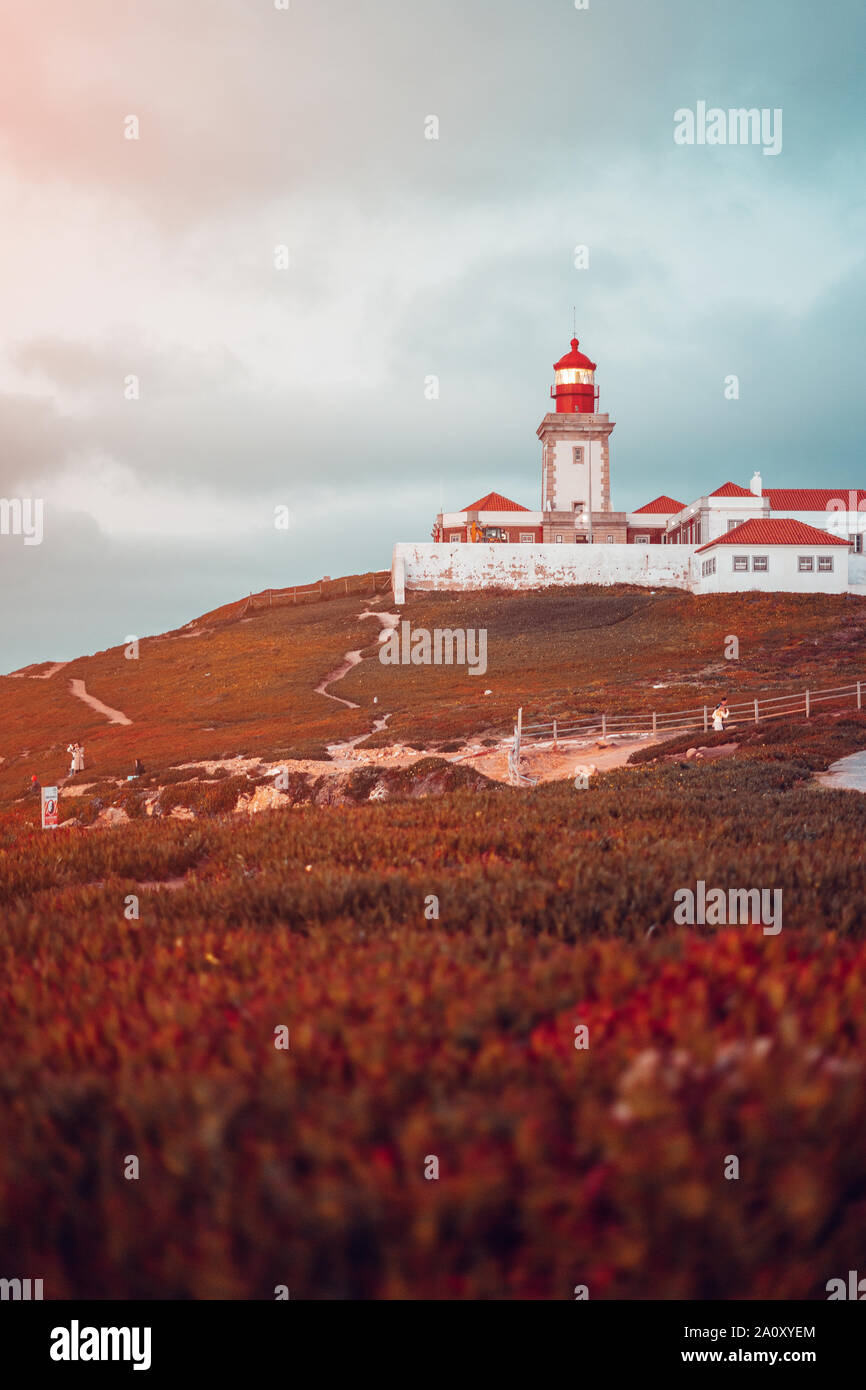 Cabo da Roca lighthouse in Sintra, Portugal Stock Photo - Alamy