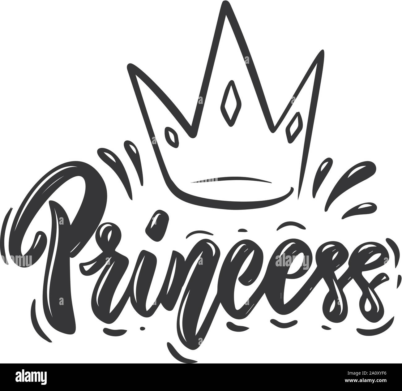 Princess Word Art With Crown