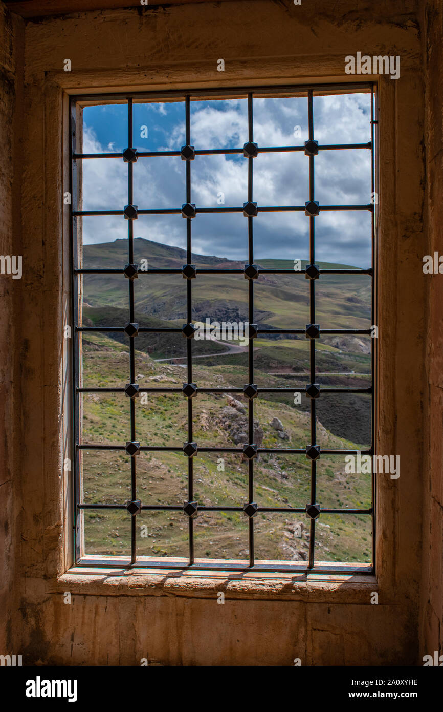 Dogubayazıt, Turkey: window with view in the hammam room in the middle ...