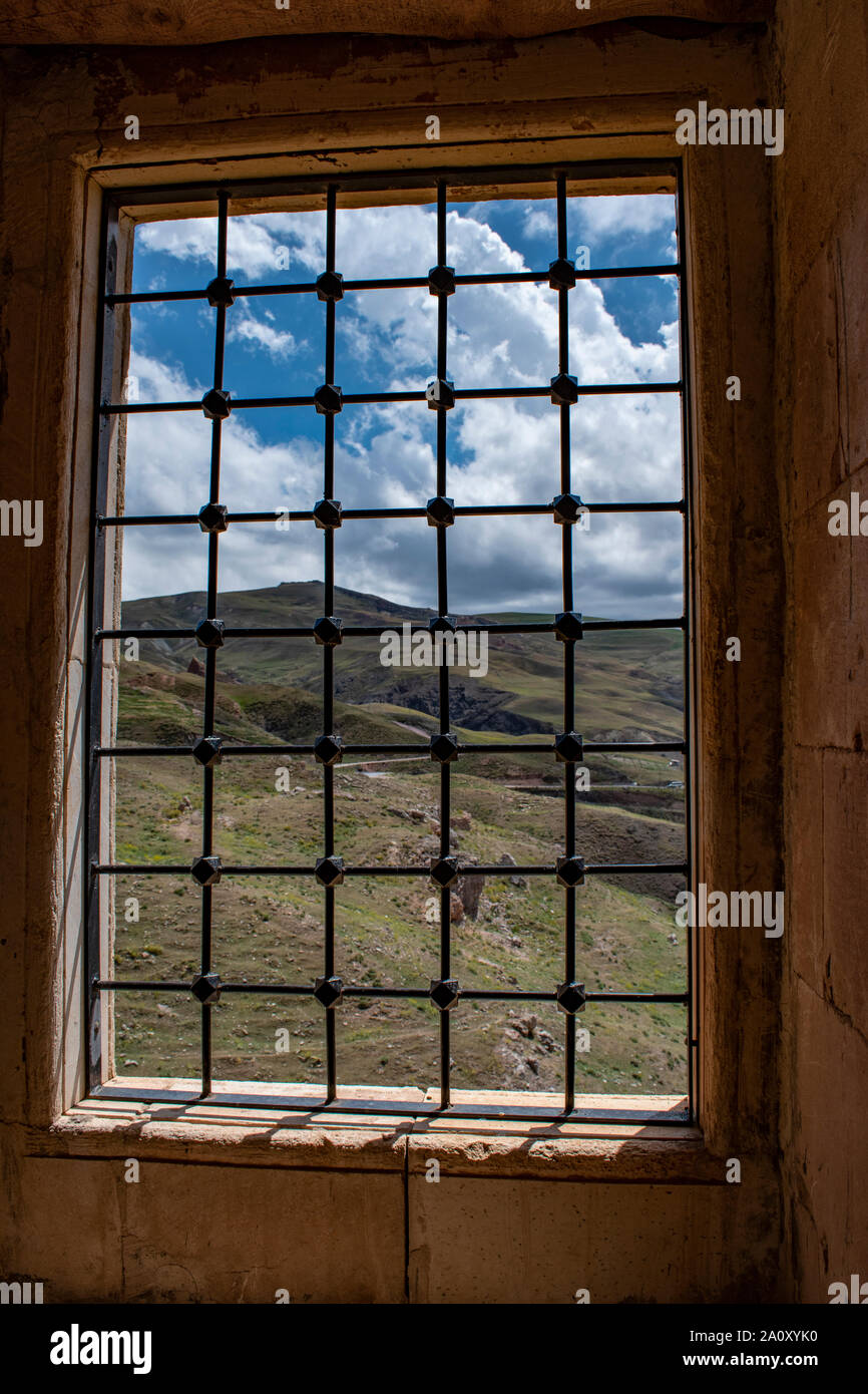 Dogubayazıt, Turkey: window with view in the hammam room in the middle ...