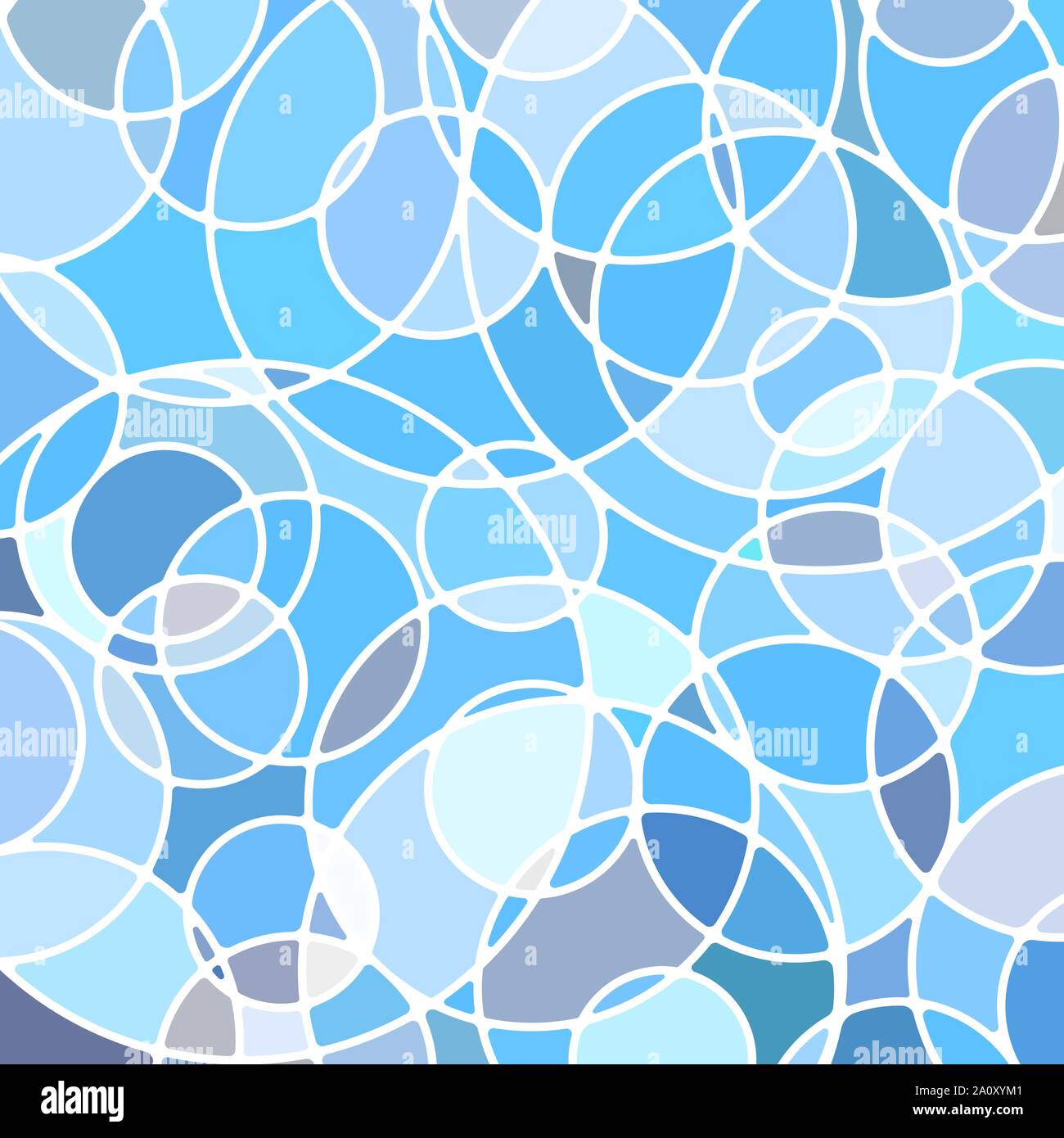 abstract vector stained-glass mosaic background - light blue circles Stock Vector Image & Art ...