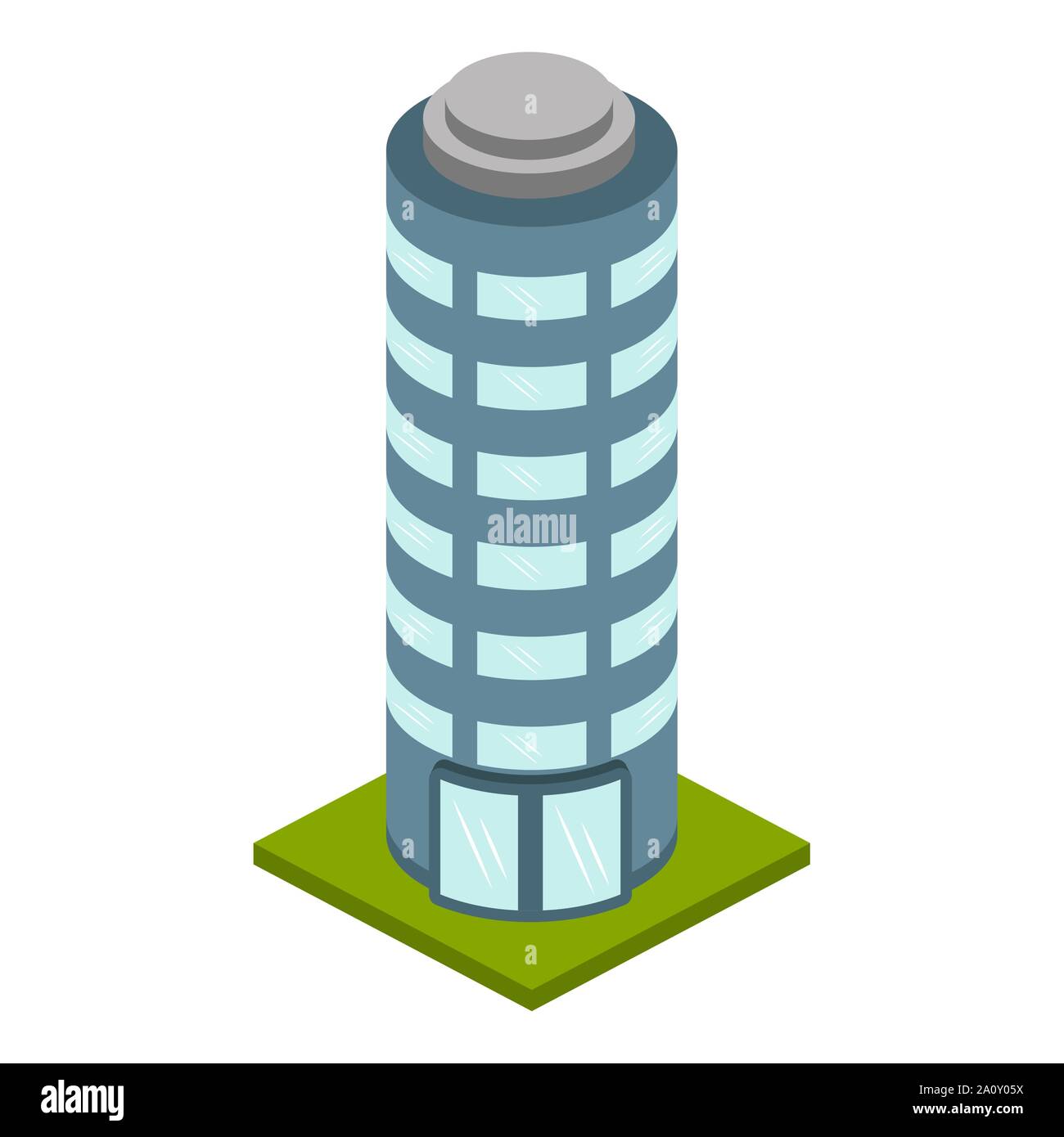 Isolated 3d apartment modern building over a white background - Vector ...