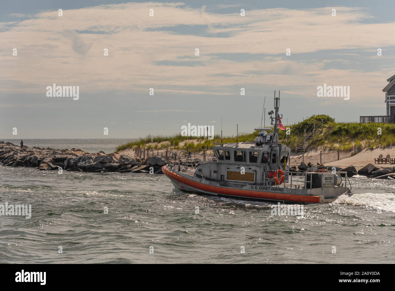 US Coast Guard Patrol Point Judith, Rhode Island USA Stock Photo - Alamy