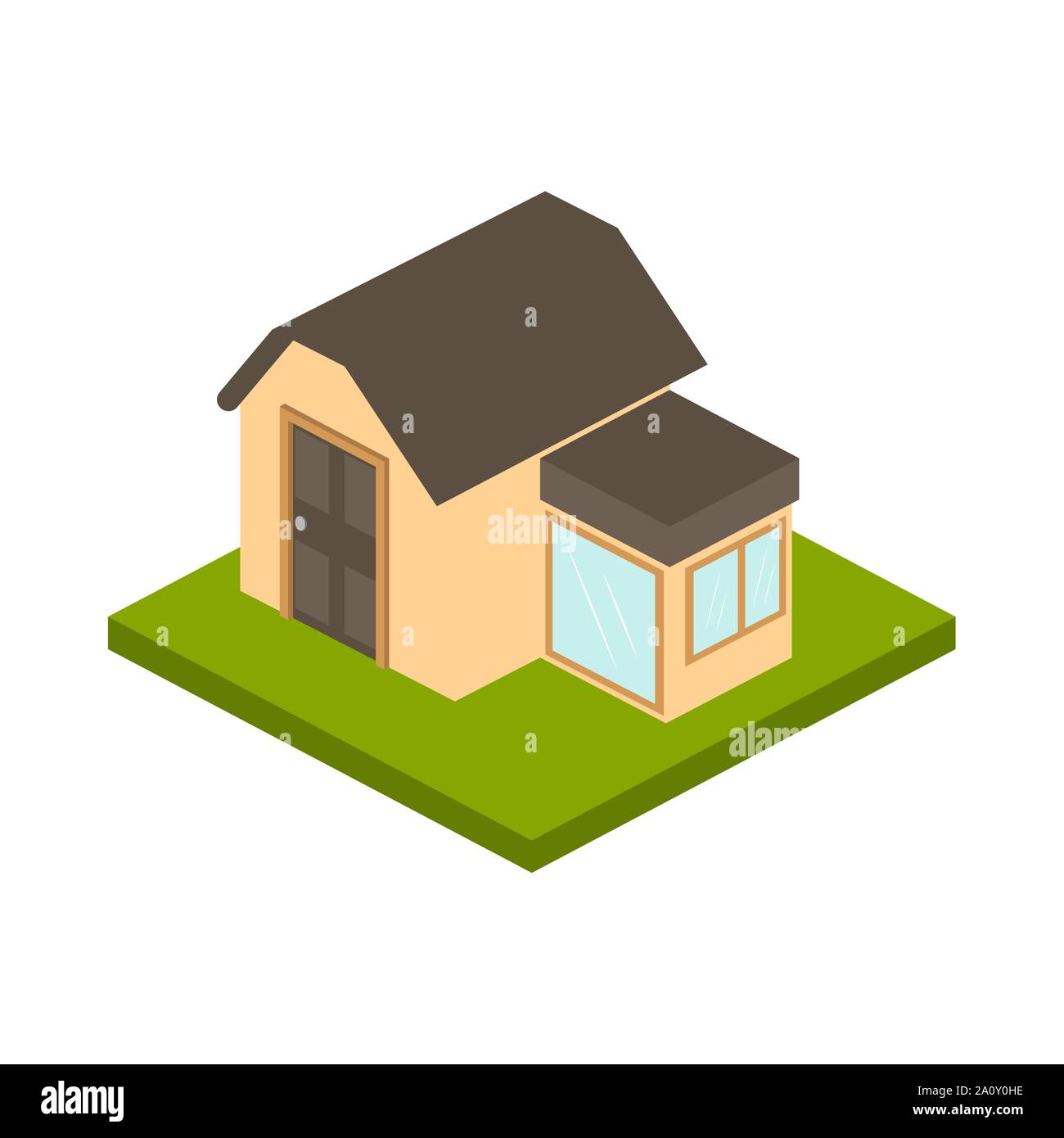 Isolated 3d house modern building over a white background - Vector ...