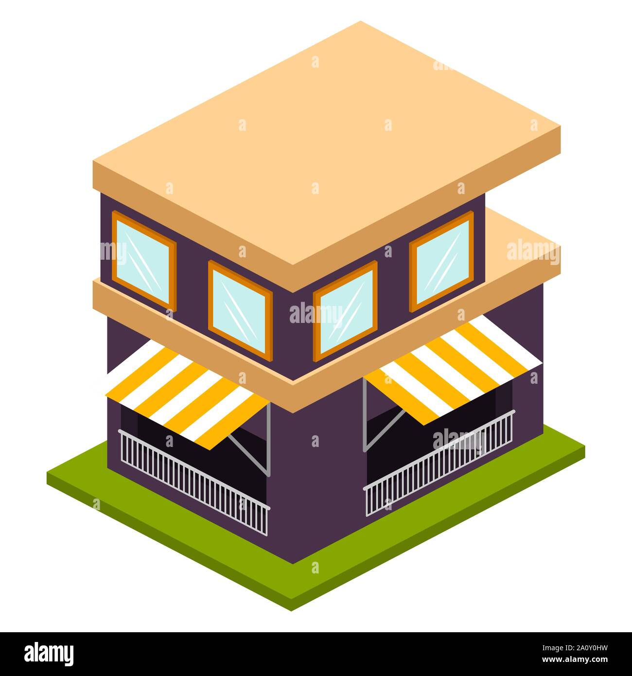 Isolated 3d store building over a white background - Vector Stock ...