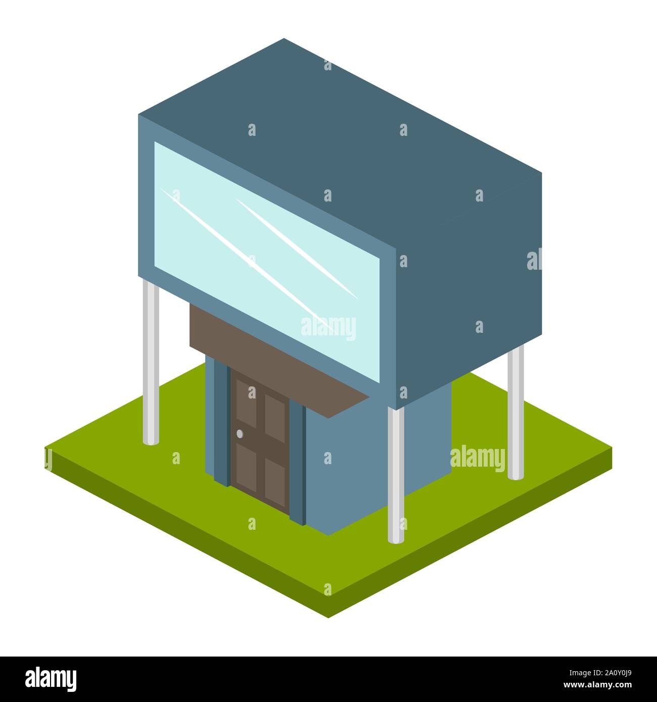 Isolated 3d house modern building over a white background - Vector ...