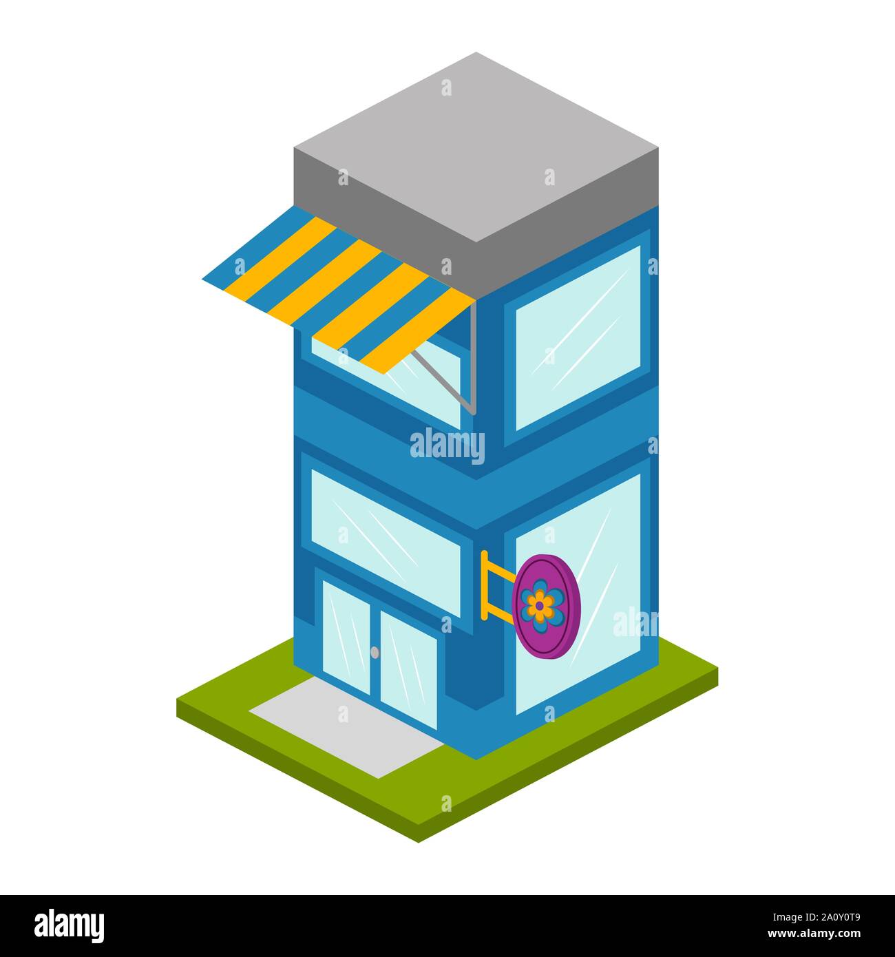 Isolated 3d florist shop over a white background - Vector Stock Vector ...